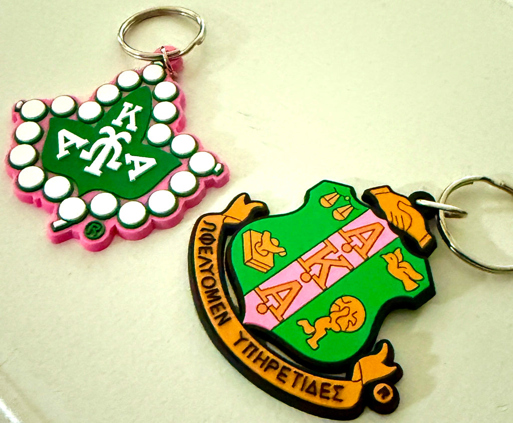 Alpha Kappa Alpha (AKA) Shield Key Chain Bundle